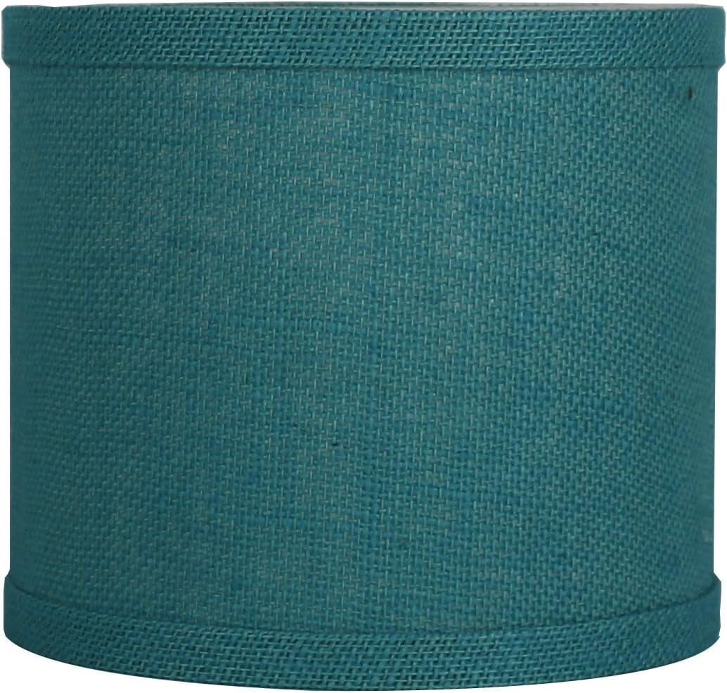 Classic Drum Burlap Lampshade, Spider-fitter, 12-inch by 12-inch by 10 ...