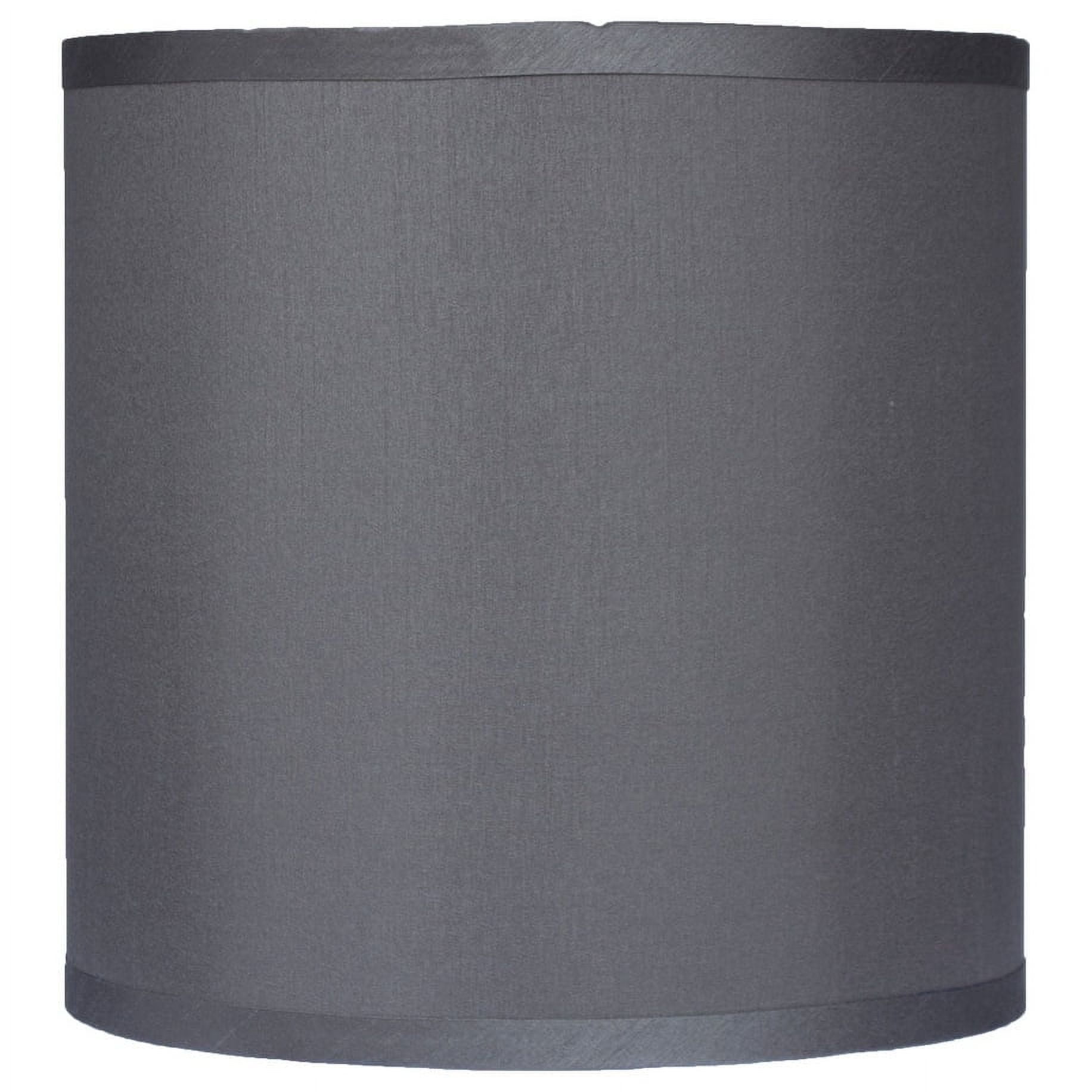 Classic Drum Faux Silk Lamp Shade 8-inch to 16-inch Available Gray 10 ...