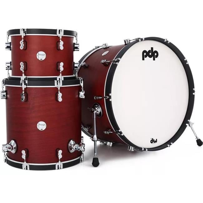 Classic Drum Kit with 24 in. Kick - Ox Blood & Ebony Hoop - Walmart.com