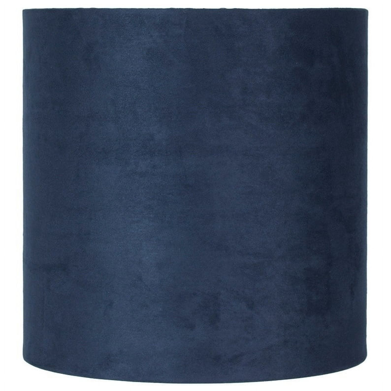 Classic Drum Suede Lamp Shade, Navy Blue, 8" to 16" Bottom Size 10 ...