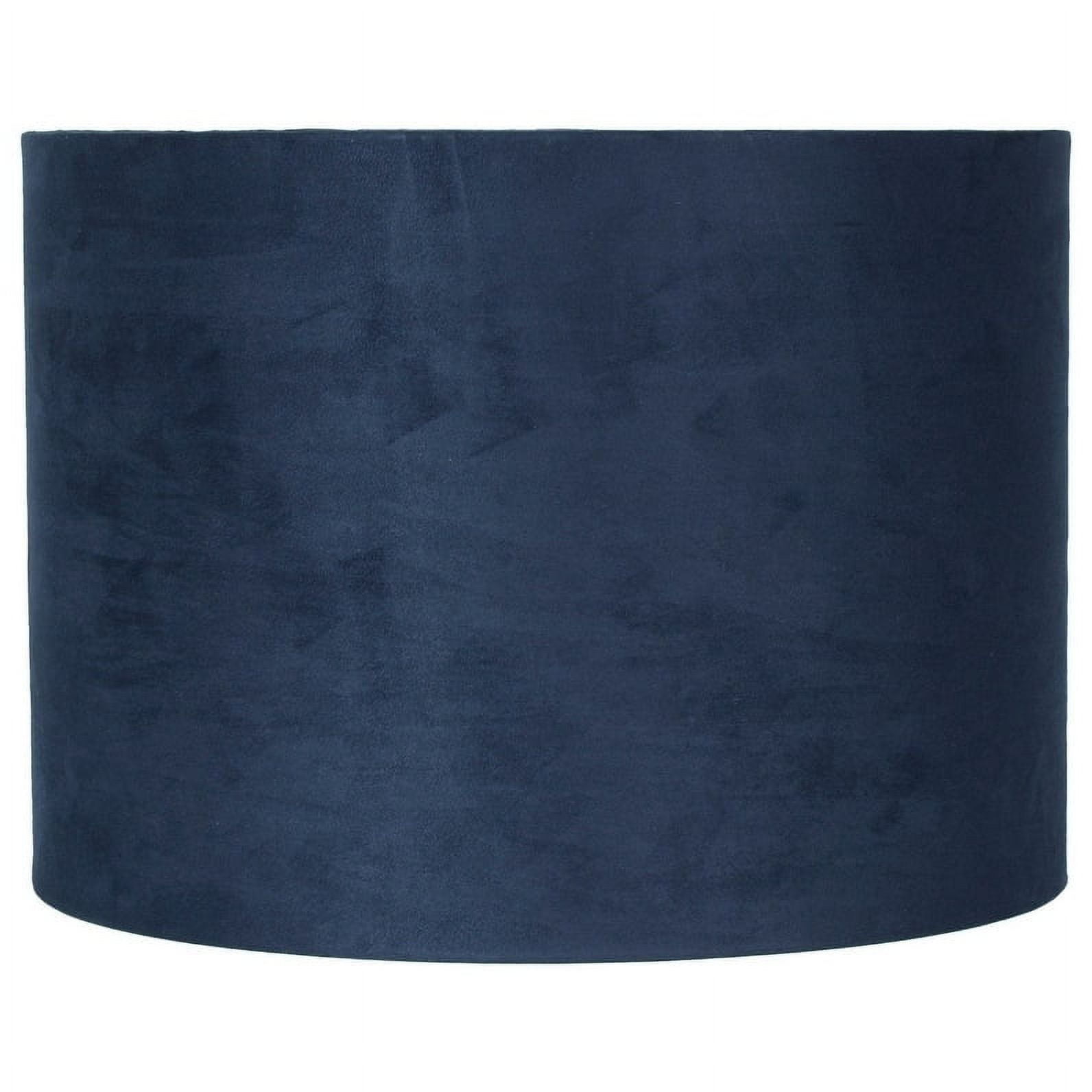 Classic Drum Suede Lamp Shade, Navy Blue, 8" to 16" Bottom Size 14 ...