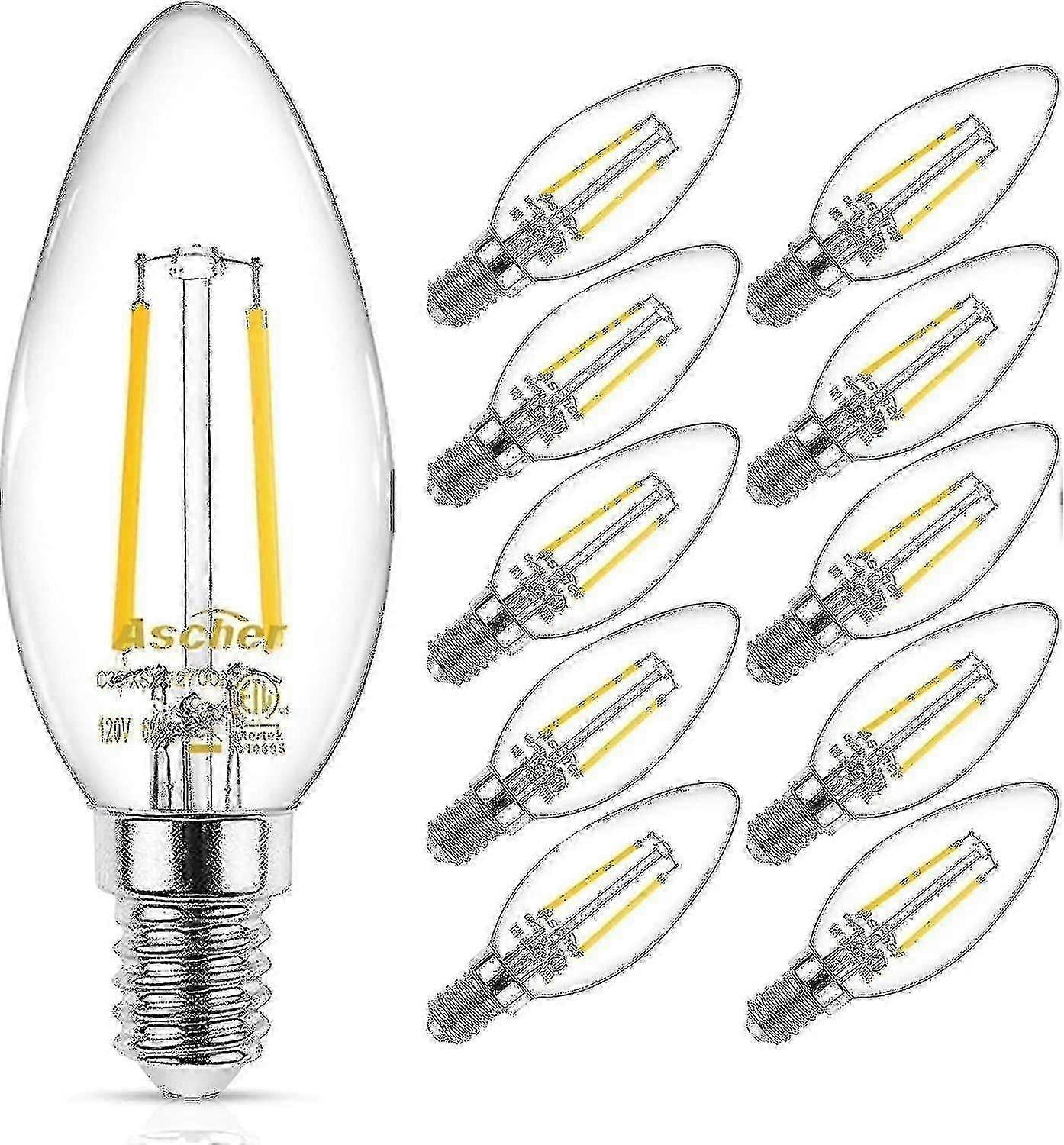 Classic E12 Led Candelabra Light Bulb Equivalent 40w Warm White 2700k ...