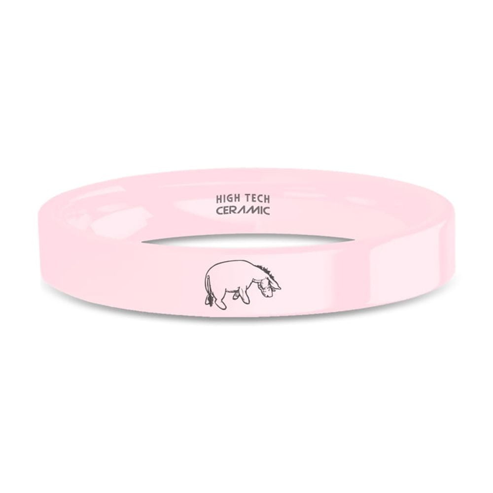 Classic EH Shepard Eeyore Laser Engraved Pink Ceramic Ring, 4mm, Size 4 ...