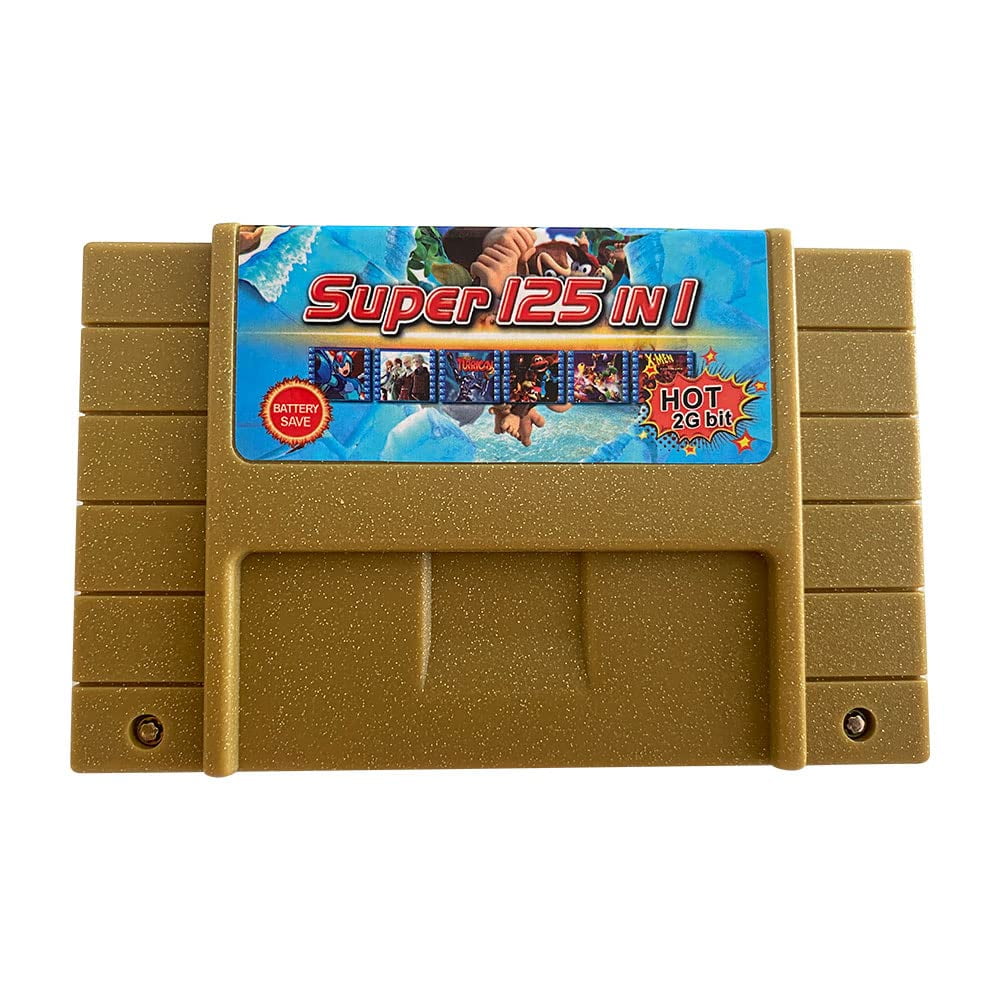 Classic Edition Super Games 125 in 1 Multi Game Cartridge for SNES -16 ...