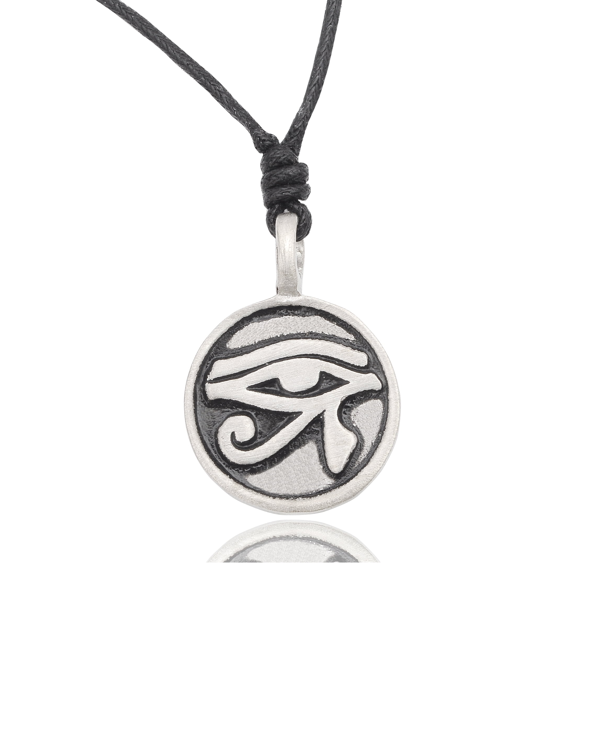 Classic Egyptian Eye of Ra Horus Silver Pewter Charm Necklace Pendant ...