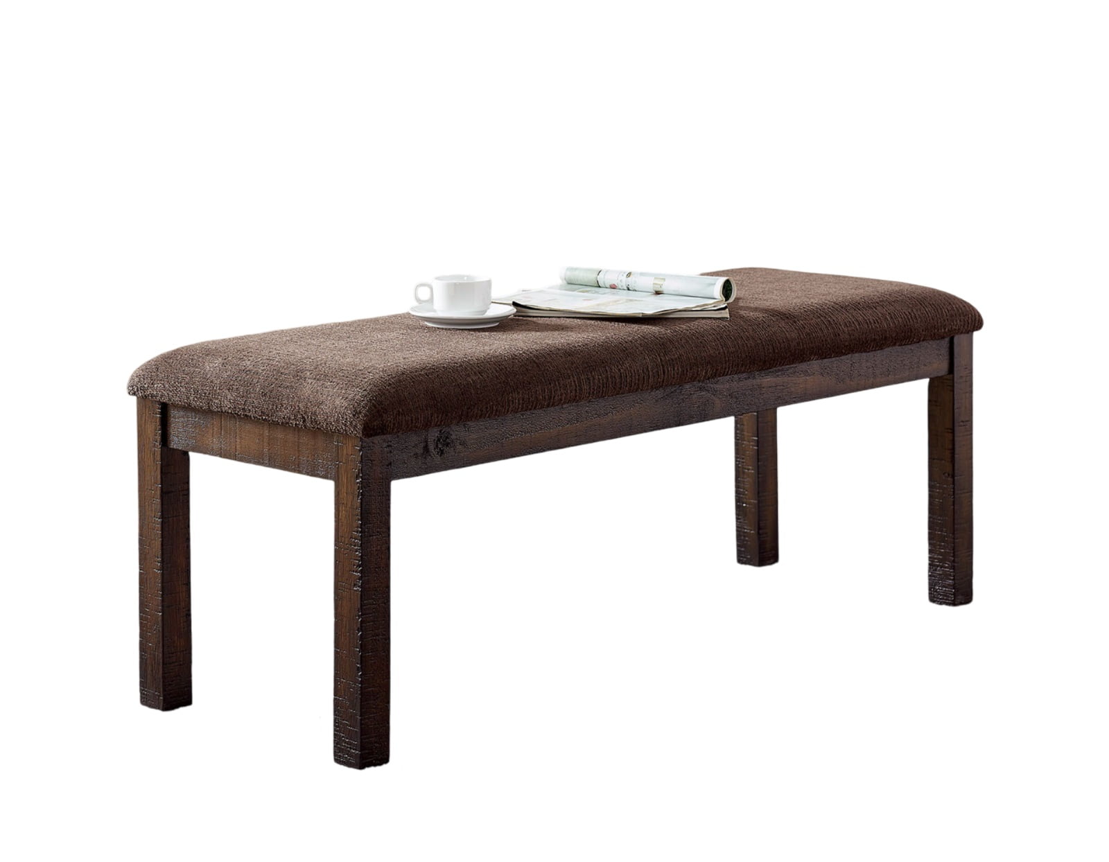 Classic Elegant Design Wooden 1Pc Bench Only Dining Room Upholstered ...