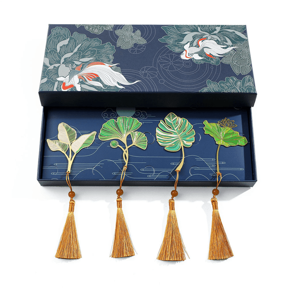 Classic Elegant Metal Bookmarks with Four Seasons Plant Hollow ...