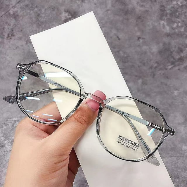 Classic Elegant Transparent Metal Frame Glasses Women Fashion Eyewear ...