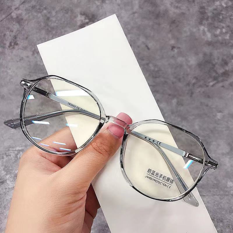 Classic Elegant Transparent Metal Frame Glasses Women Fashion Eyewear ...