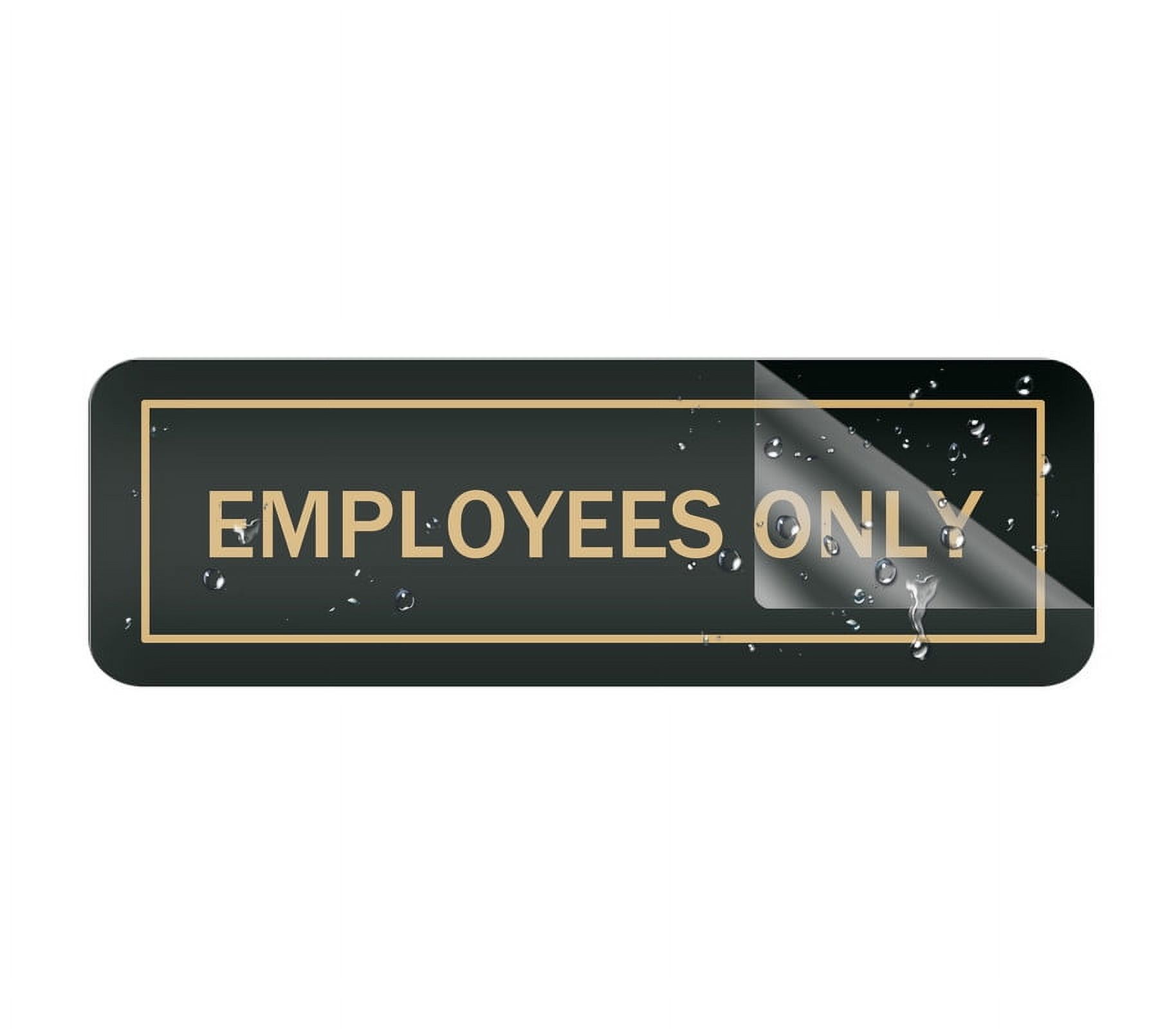 Classic Employees Only Sign Strong Self-Adhesive Signs For Home 10” X 3 ...