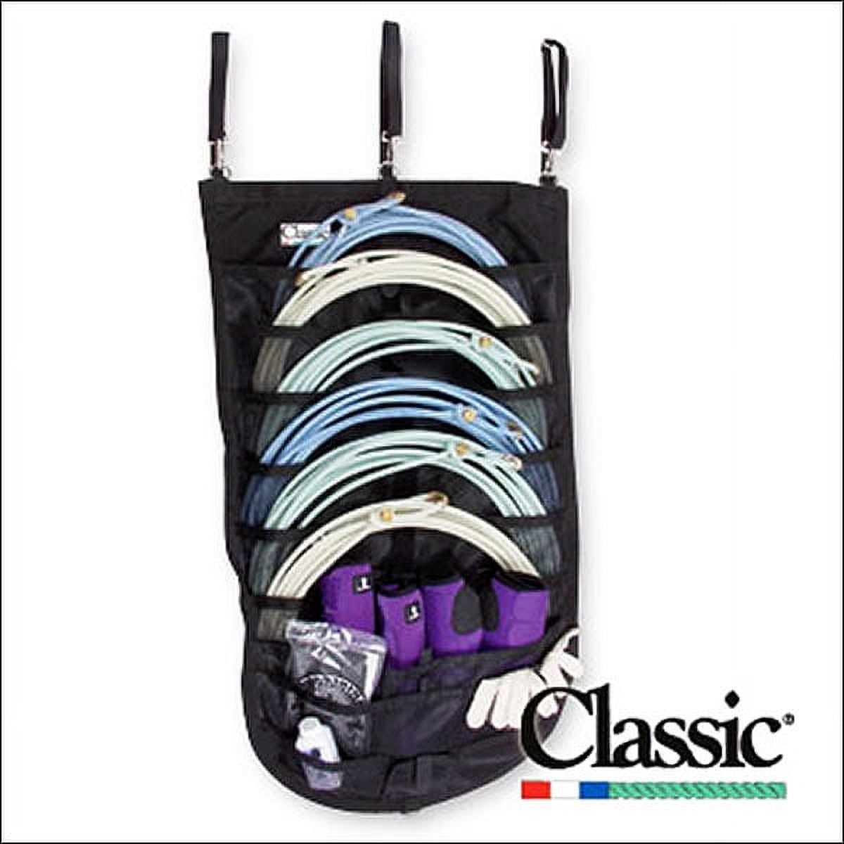 Classic Equine Horse Tack Hanging Rope Organizer Black - Walmart.com
