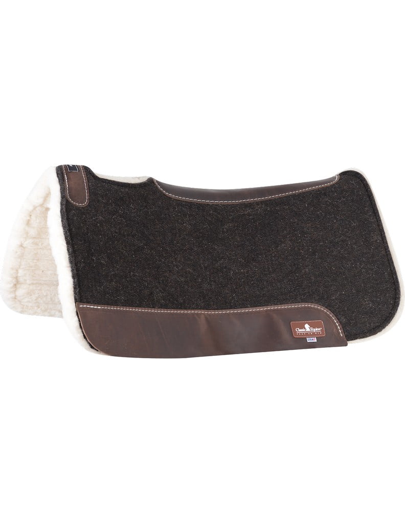 Classic Equine Western Saddle Pad ESP Wool Blend 30 X 30 Brown CESPFF ...