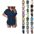 Classic Everyday Button Front ’s Shirt With Solid Color Casual Fit For ...