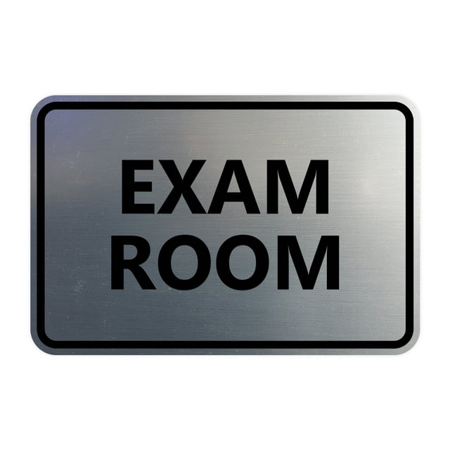 Classic Exam Room Sign (Brushed Silver) - Large - Walmart.com