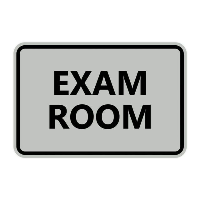 Classic Exam Room Sign (Lt Gray) - Medium - Walmart.com