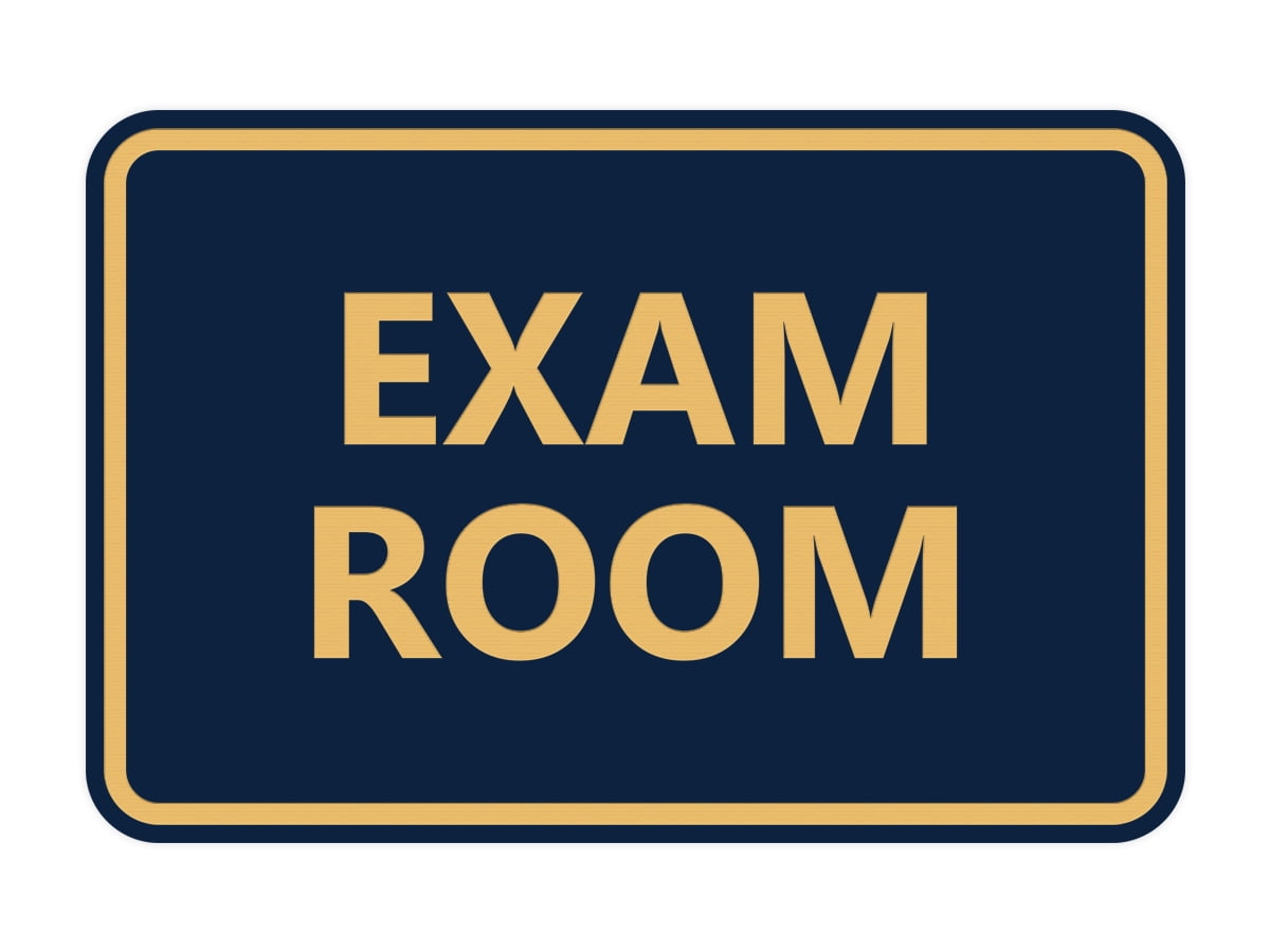 Classic Exam Room Sign (Navy Blue/Gold) - Small - Walmart.com