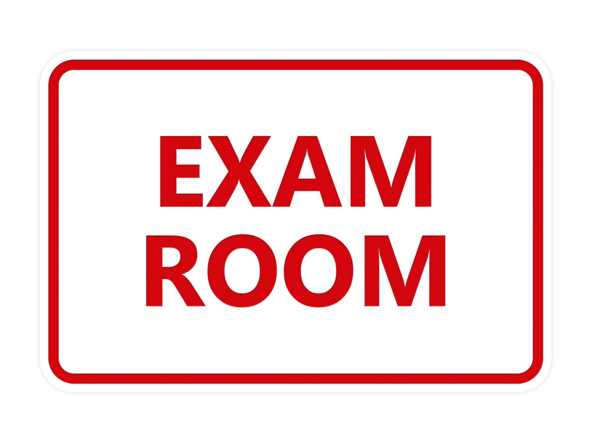 Classic Exam Room Sign (White/Red) - Large - Walmart.com