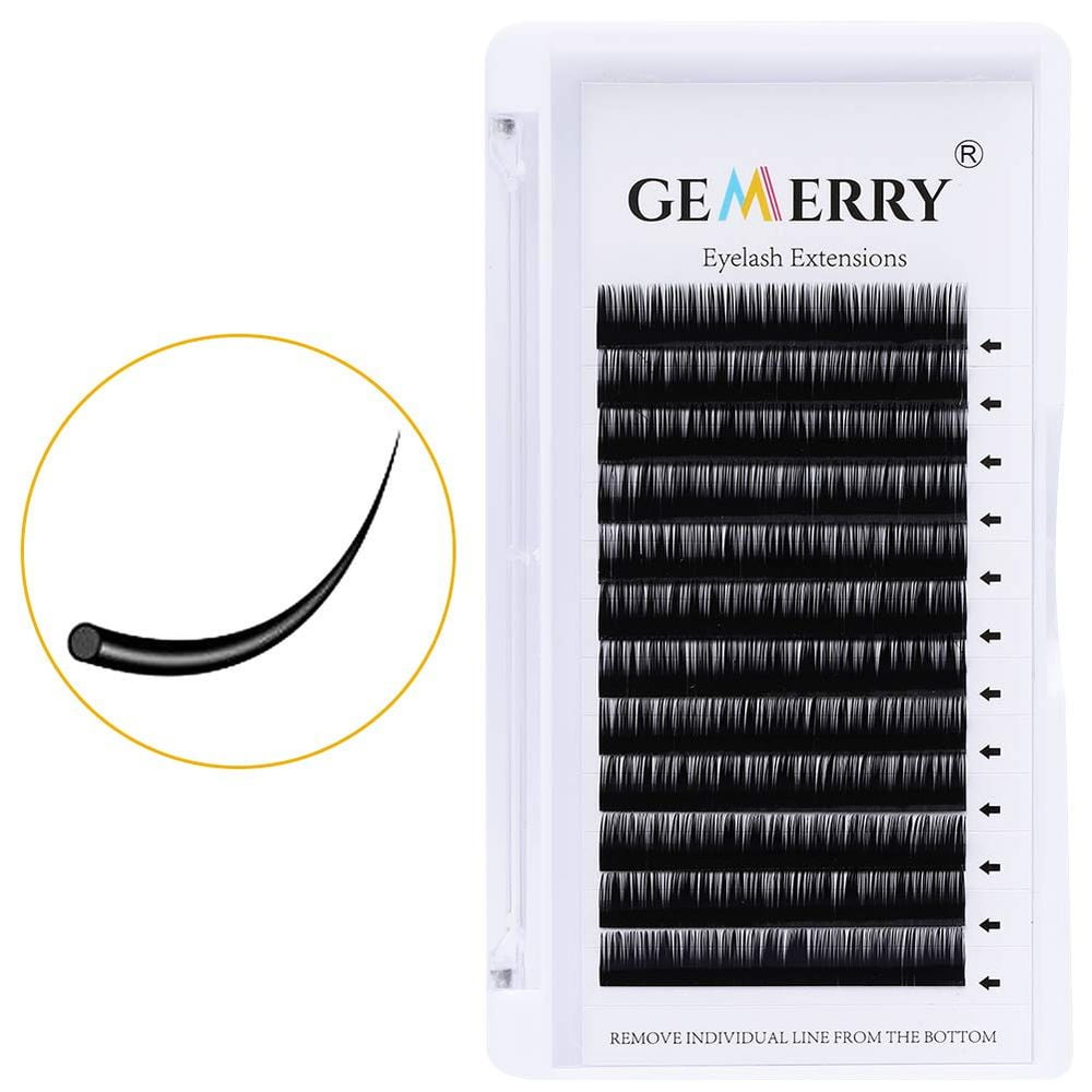 Classic Eyelash Extensions 0.05 D Curl Silk Lash Extensions Matte Black ...