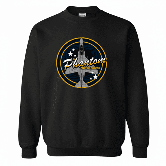 Classic F-4 Phantom Fighter Jet Front Back Logo Artwork Sweatshirt up ...