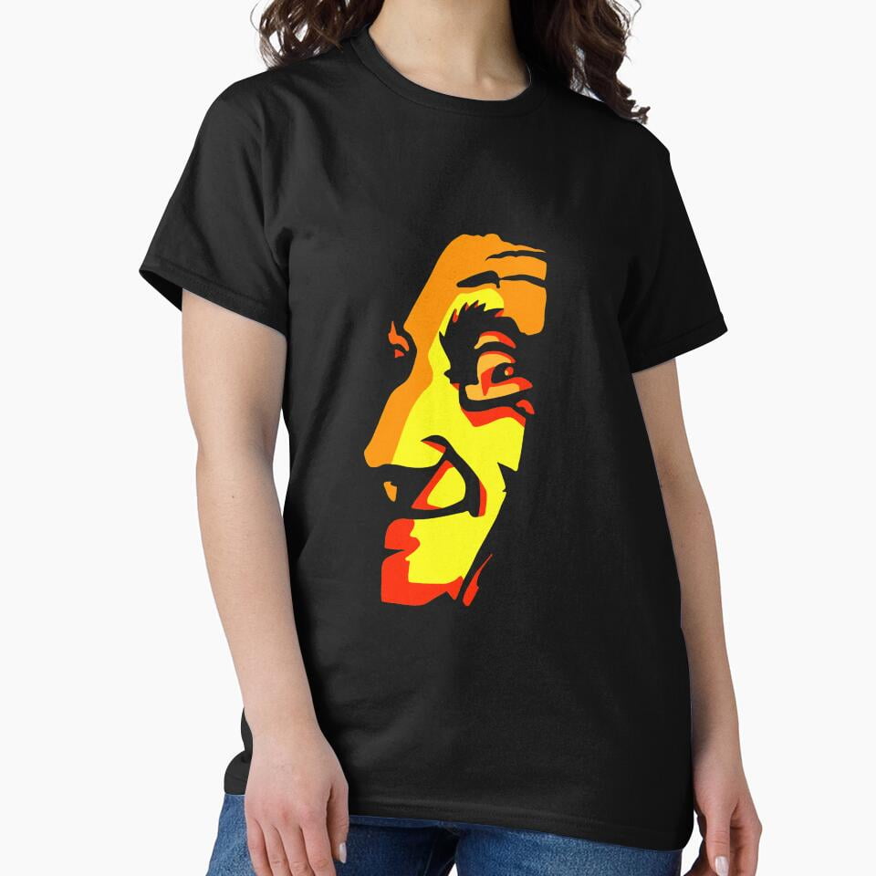 Classic Face Graphic Minimal Expression Retro Character Design Unisex T ...