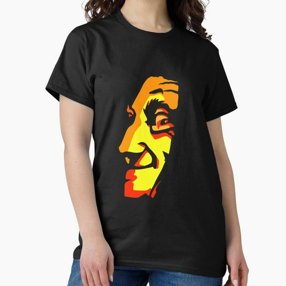 Classic Face Graphic Minimal Expression Retro Character Design Unisex T ...
