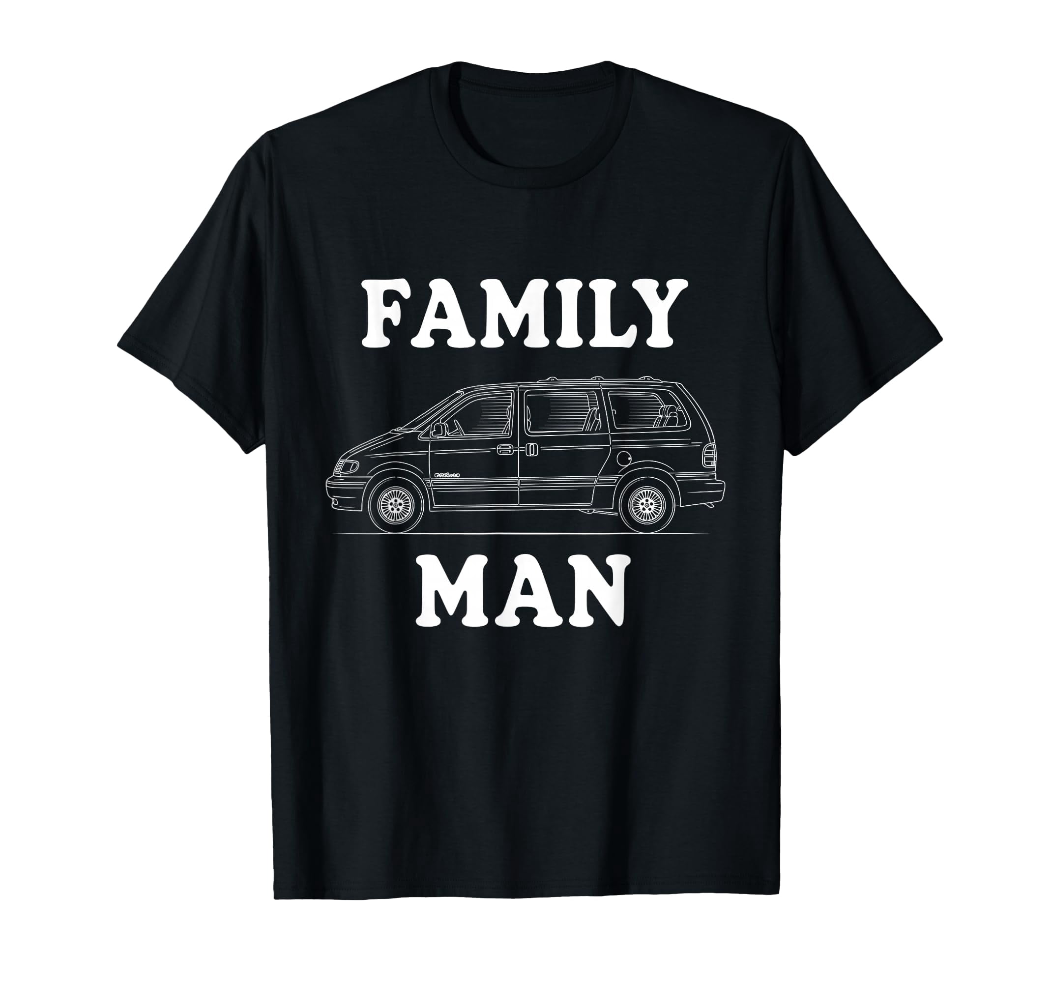 Classic Family Man Minivan Graphic T-Shirt for Proud Dad Life Humor ...