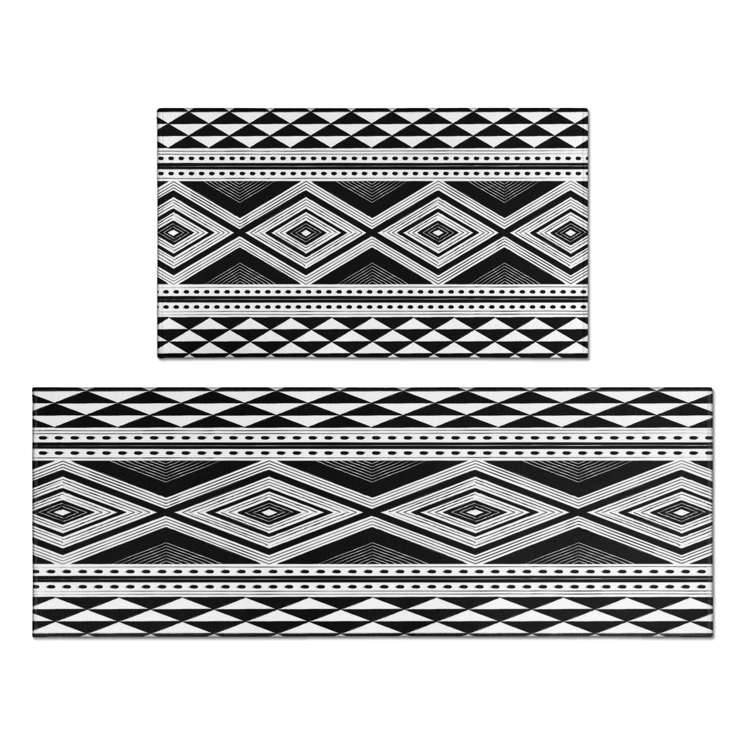 Classic Farmhouse Moroccan Throw Rug: Non-Slip, Washable, Soft Low-Pile ...