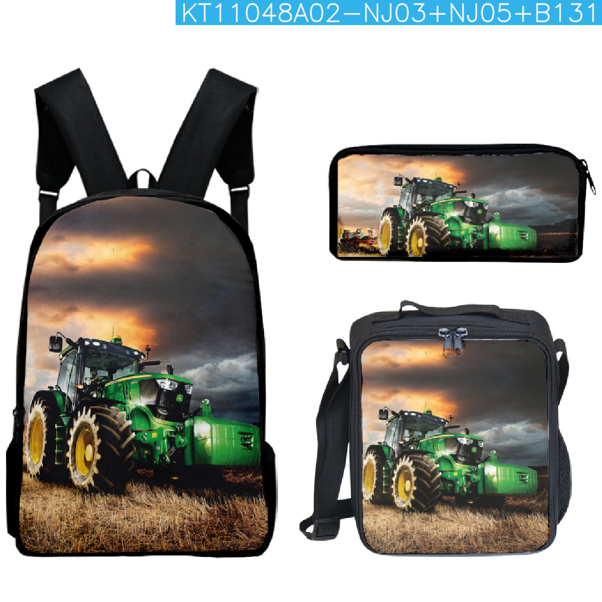 Classic Fashion Funny Tractor pattern 3D Print 3pcs/Set pupil Bags ...