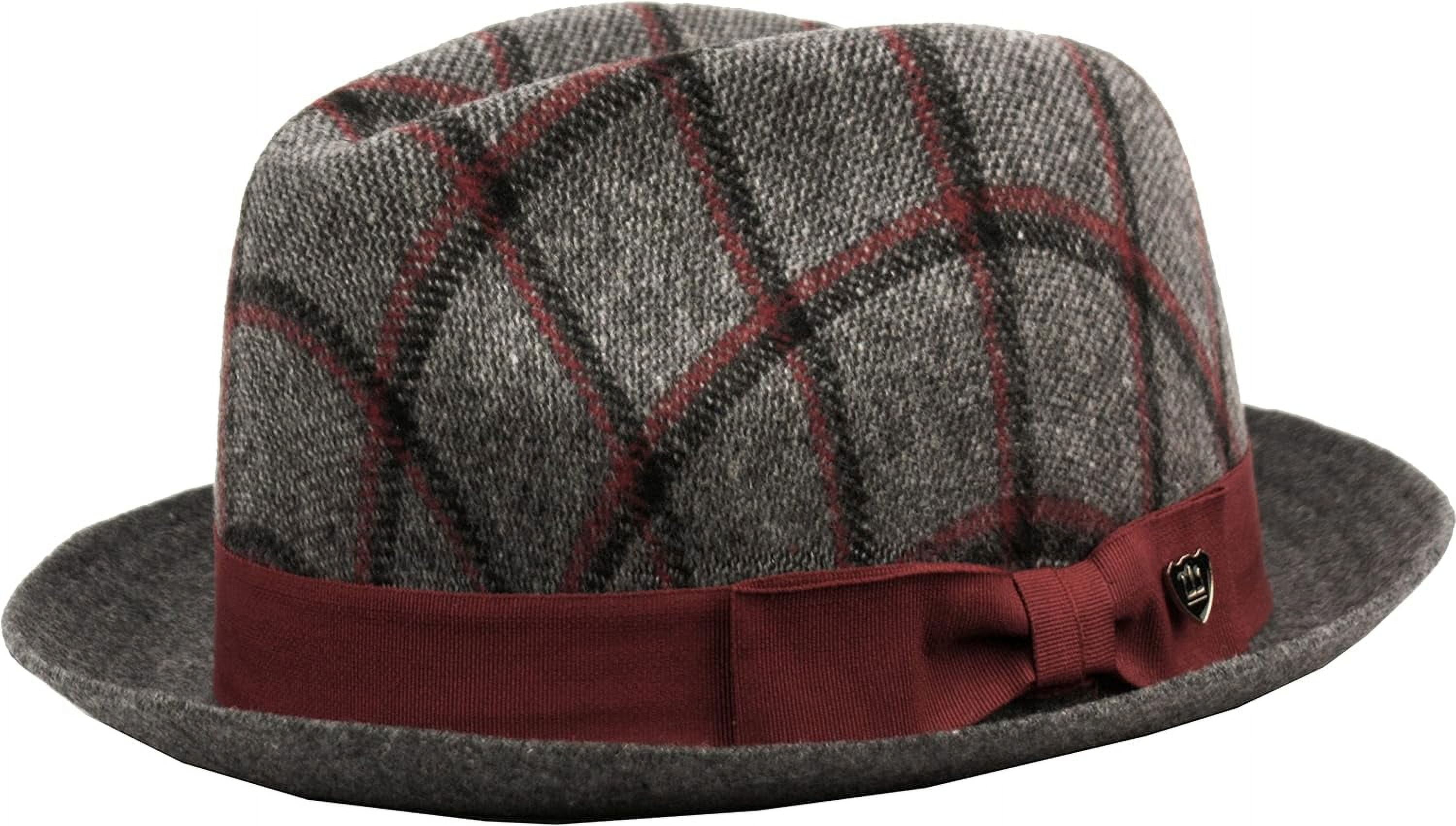 Classic Fashion Short Brim Trilby Structured Gangster Fedora Hat with ...