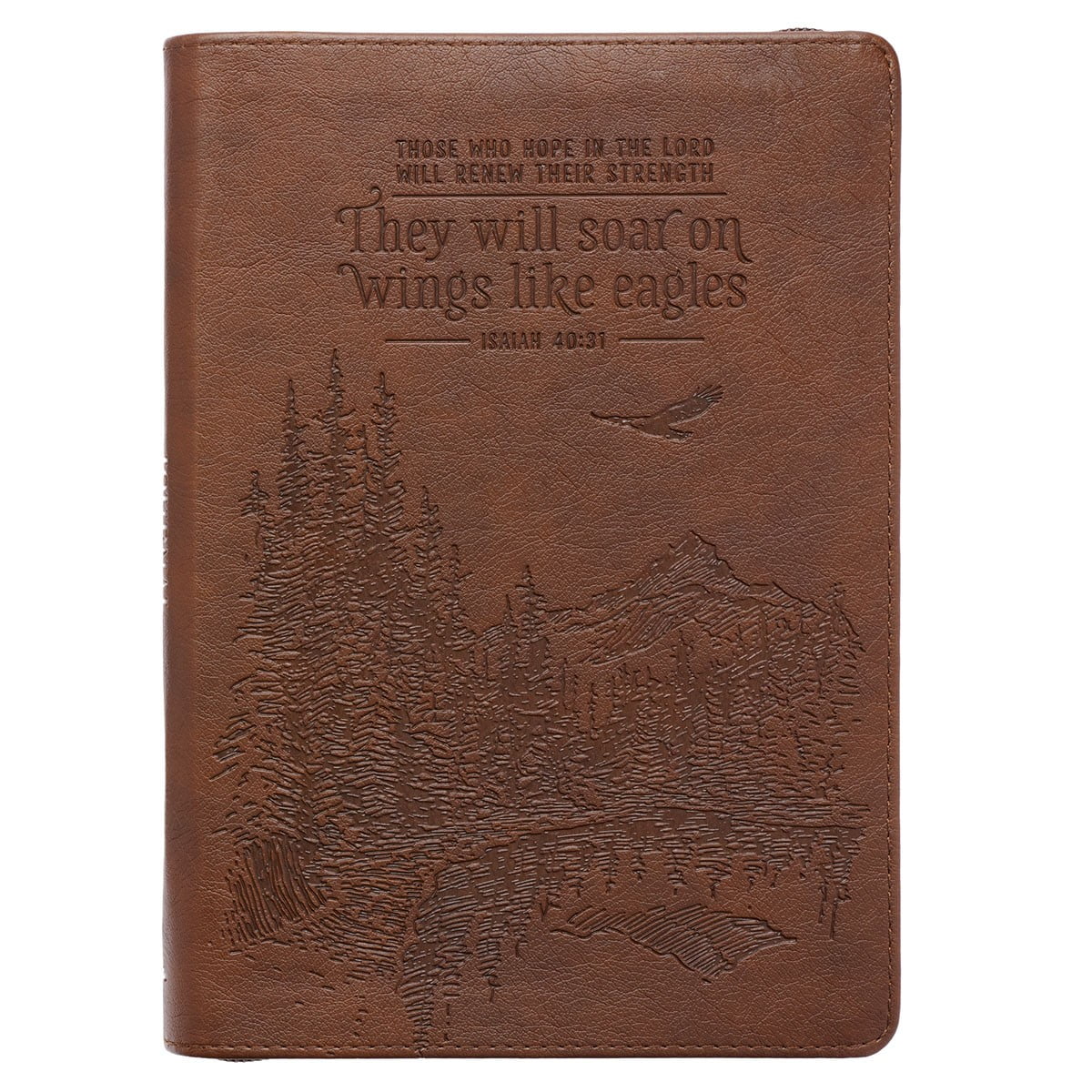 Classic Faux Leather Journal Soar Wings Like Eagles Isaiah 40:31 Bible ...