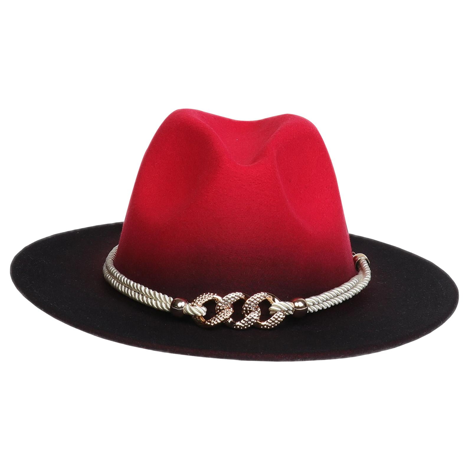 Classic Fedora Hat, Trilby Hat Supplies, Two Color Gradient Clothing ...