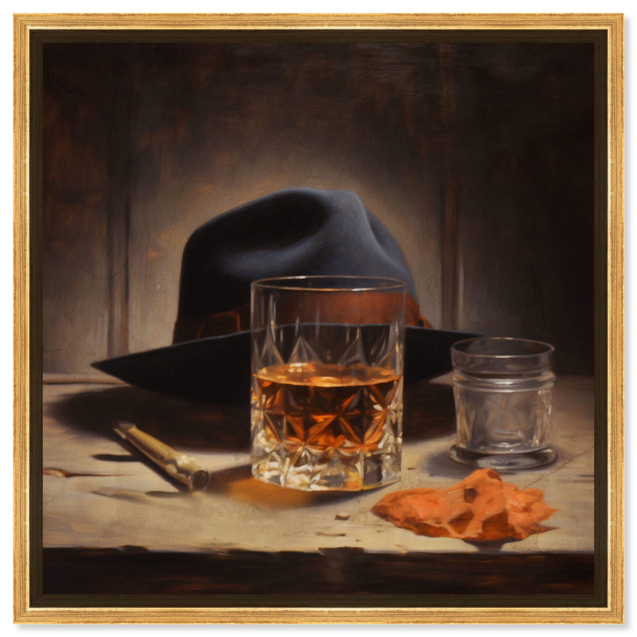 Classic Fedora Manly Inspirational Cowboy Canvas Wall Art by Notoriart ...