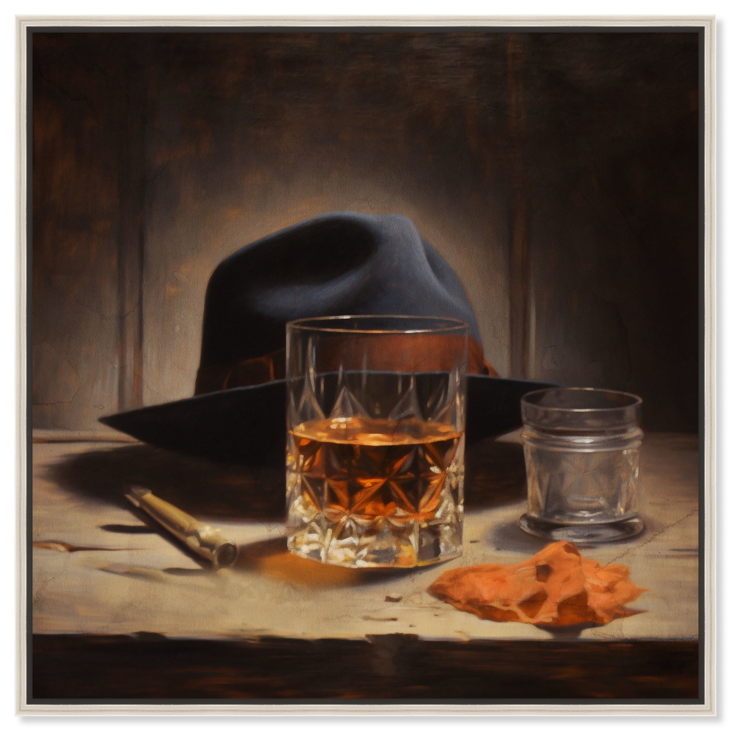 Classic Fedora Manly Inspirational Cowboy Canvas Wall Art by Notoriart ...