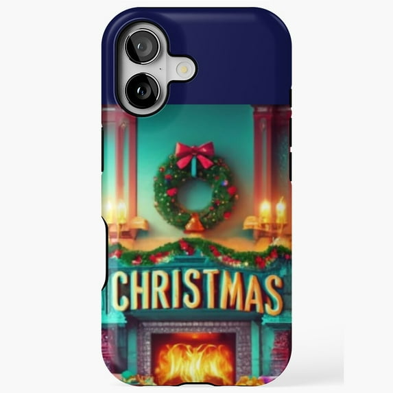 Classic Fireplace Art Warm Holiday Hearth Design iPhone Case for iPhone ...