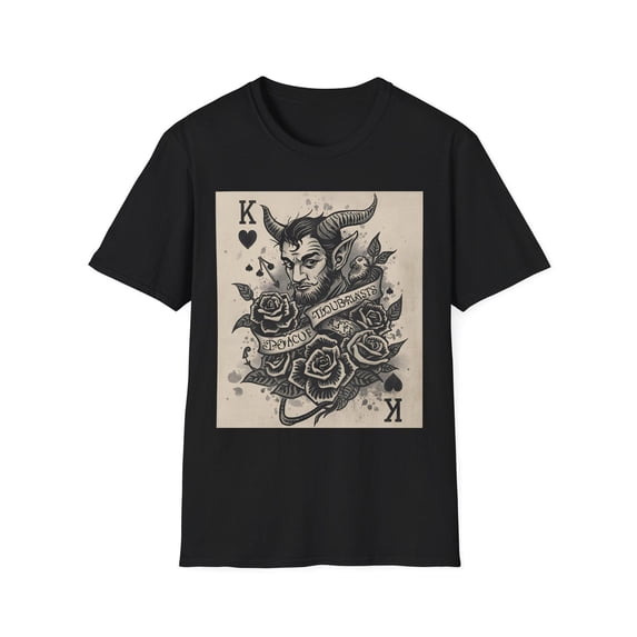 Classic Fit Cotton Crew Neck Short Sleeve Vintage Tattoo Devil Graphic ...