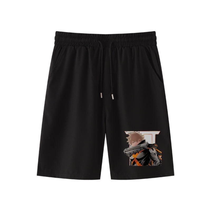 Classic Fit Summer Casual Shorts Featuring Bakugou Katsuki Prints ...