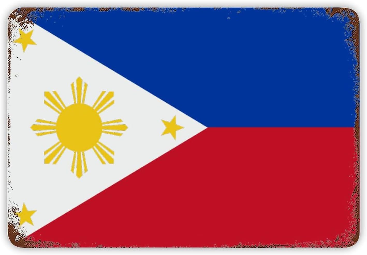 Classic Flag Tin Sign Philippines Metal Sign Stree Sign National State ...