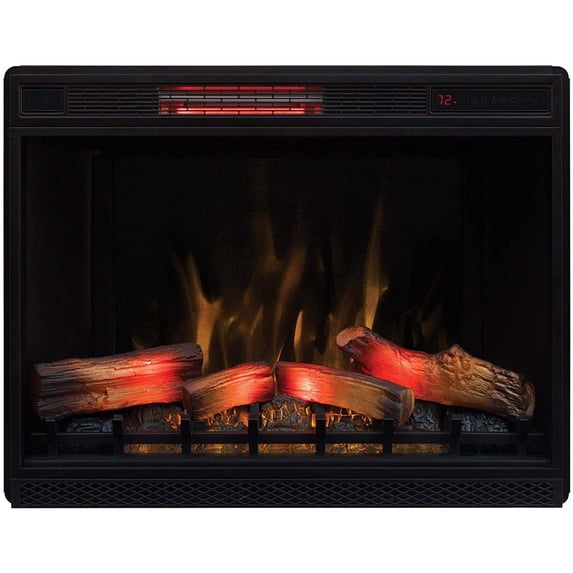 "ClassicFlame 33"" 3D Infrared Quartz Electric Fireplace Insert with ...