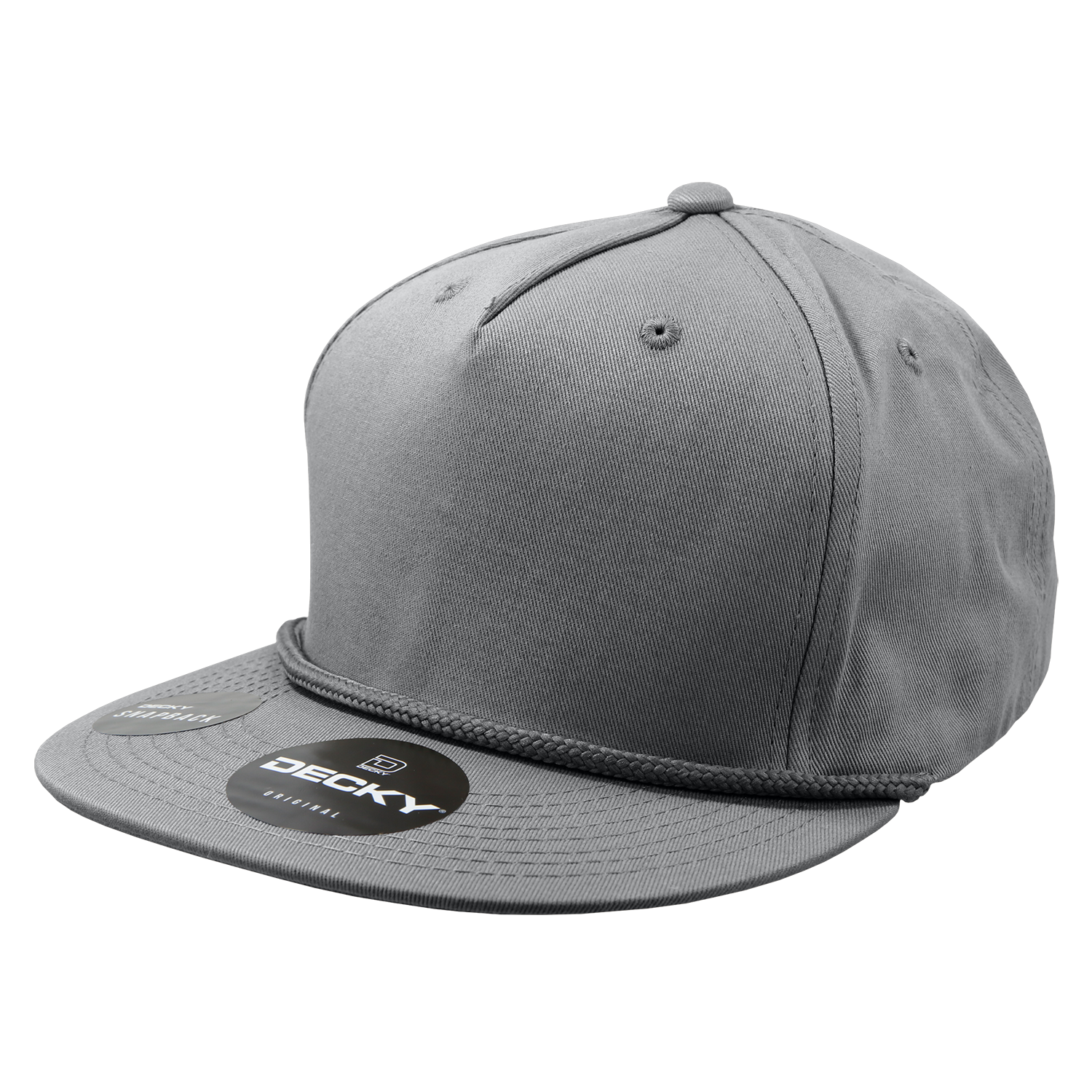 Classic Flat Bill Rope Caps, Gray - Walmart.com