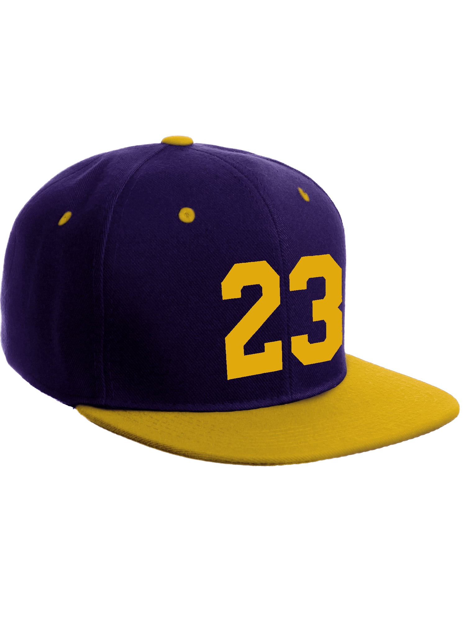 Classic Flat Bill Visor Snapback Hat Custom Color Player Team Numbers ...