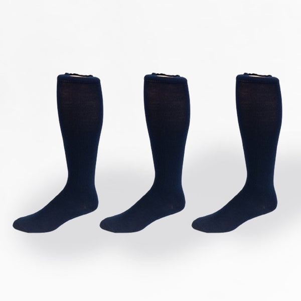 Classic Flat Knit Acrylic Orlon Knee High Socks 3 Pair Pack - Walmart.com