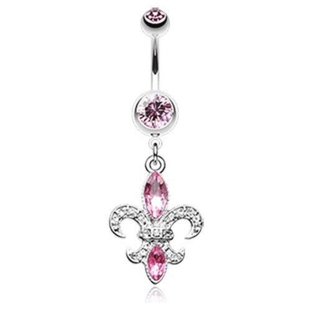 Classic Fleur de Lis Belly Button Ring - Walmart.com