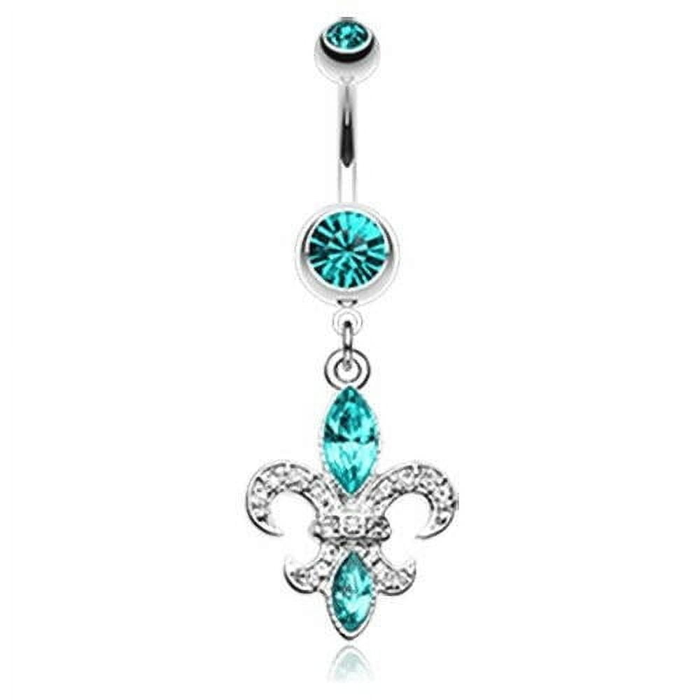 Classic Fleur de Lis Belly Button Ring - Walmart.com