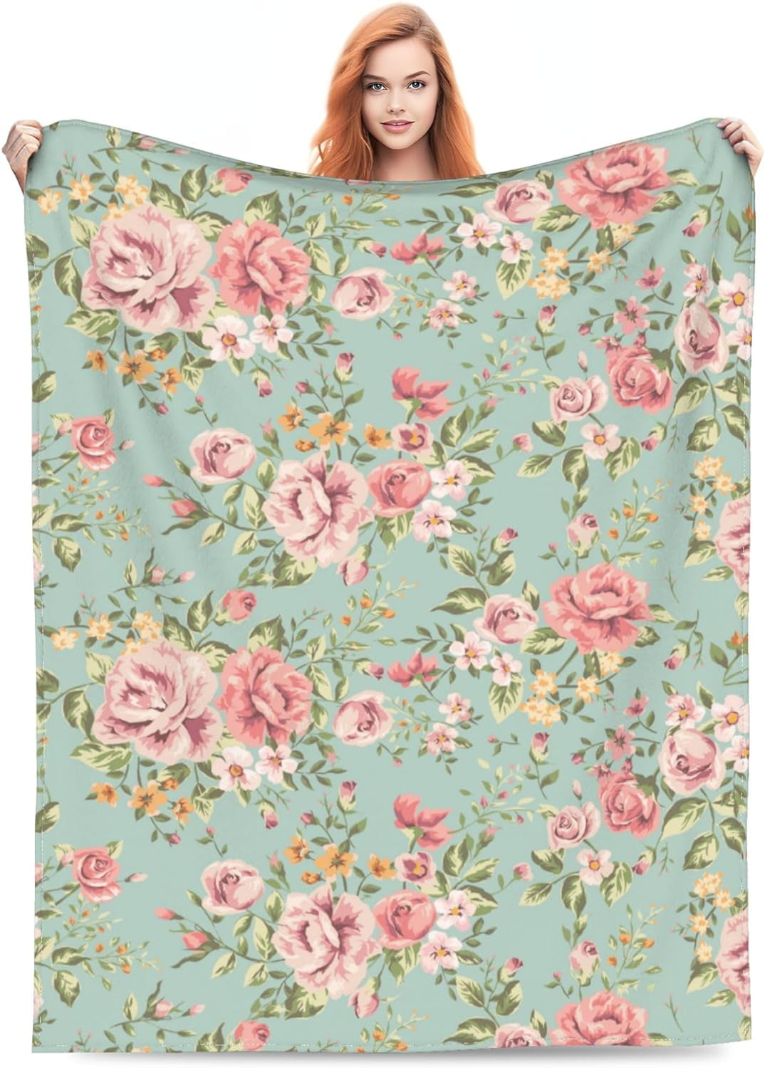 Classic Floral Blanket Gifts for Girls Woomen for Living Room Bedding ...