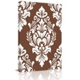 Classic Floral Pattern Canvas Wall Art for Living Room, Brown ...