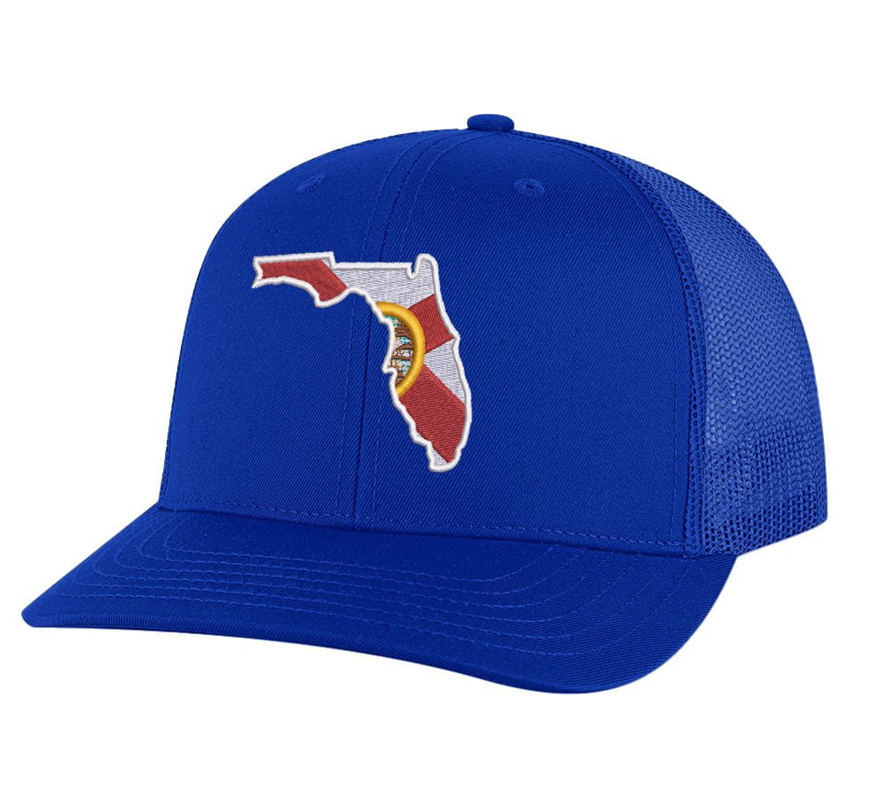 Classic Florida Trucker Hat - Embroidered Florida State, Mesh Snapback ...