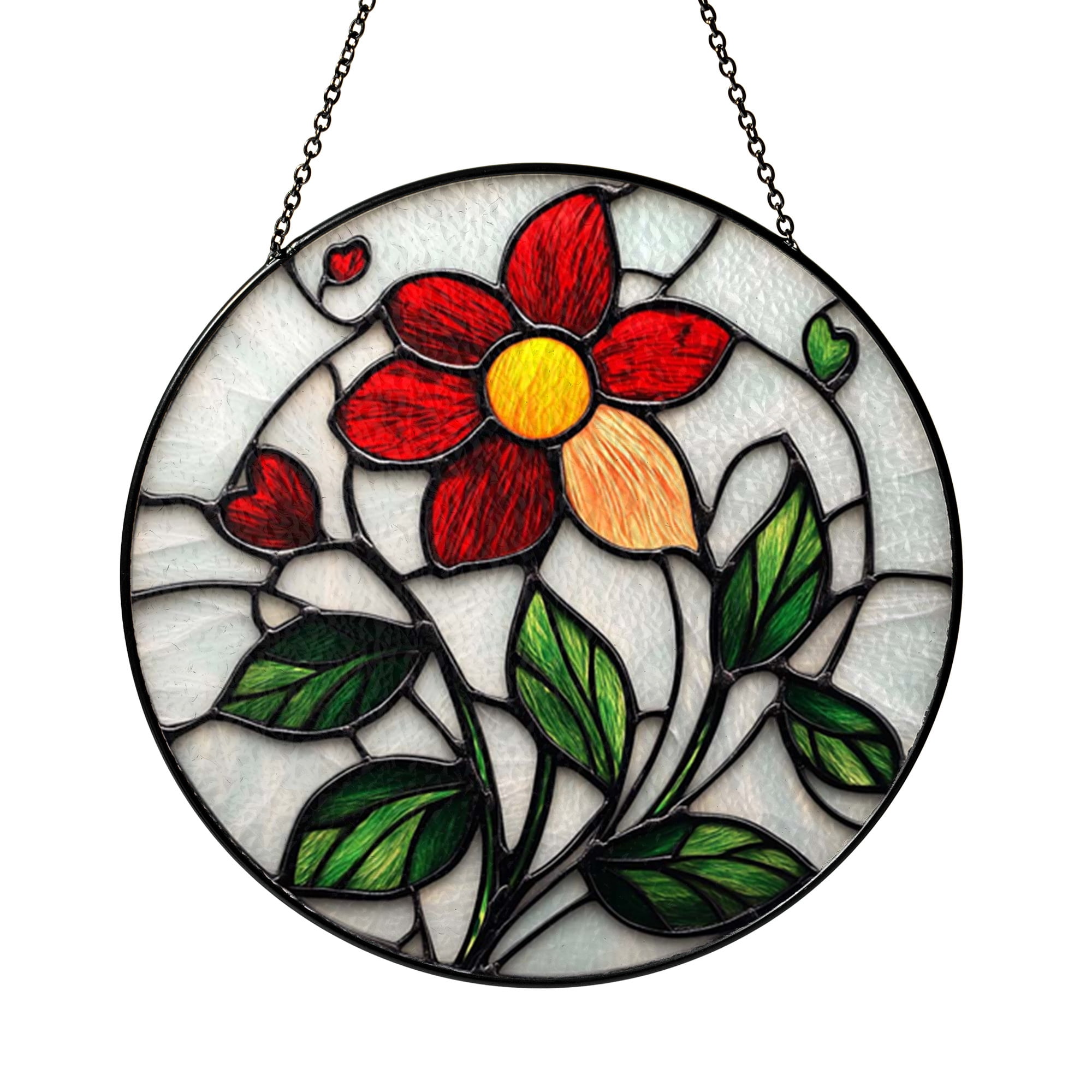 Classic Flower Glass Style Window Hanging – Home Decor - Walmart.com