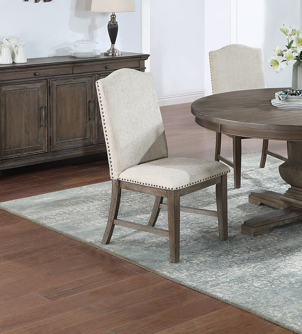 Classic Formal Upholstered Cushion Chairs 2pc Set Dining Side Chairs ...