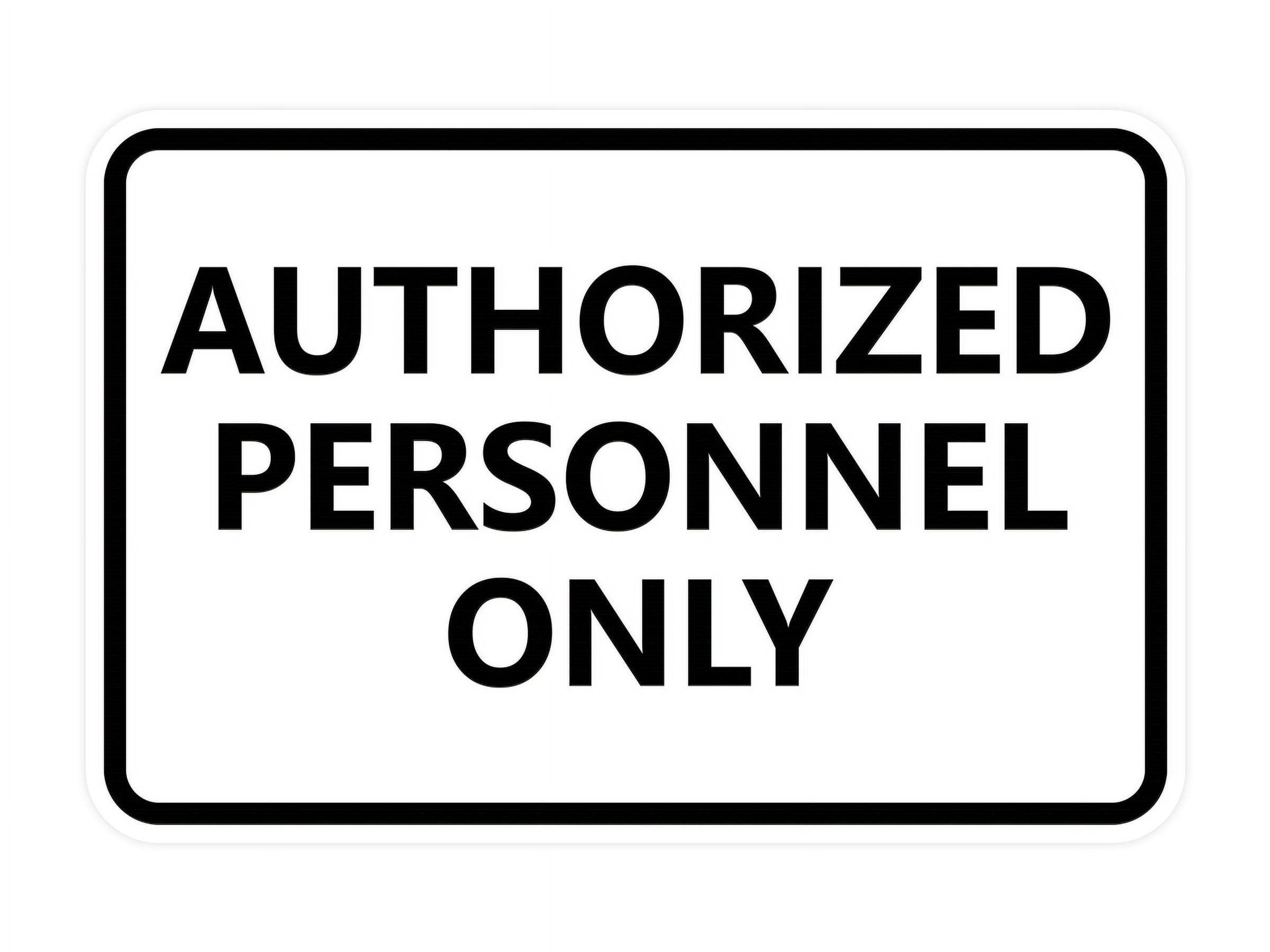 Classic Framed Authorized Personnel Only Sign (White) - Large - Walmart.com
