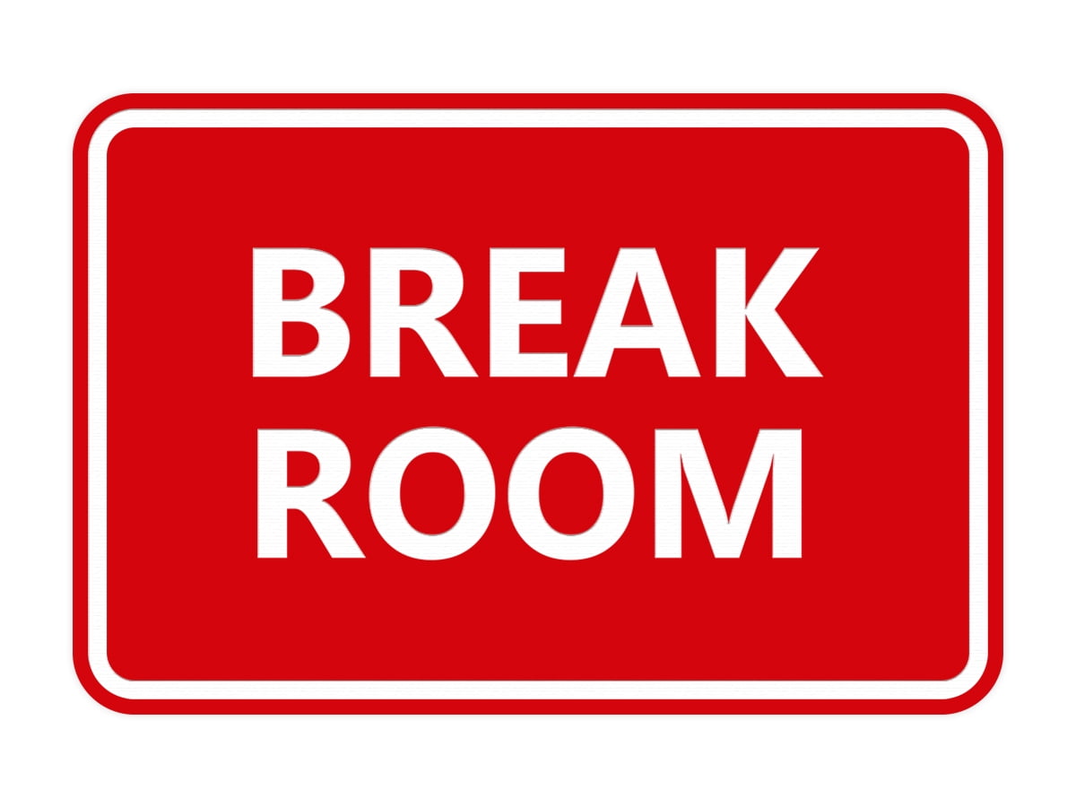 Classic Framed Break Room Sign (Red) - Medium - Walmart.com